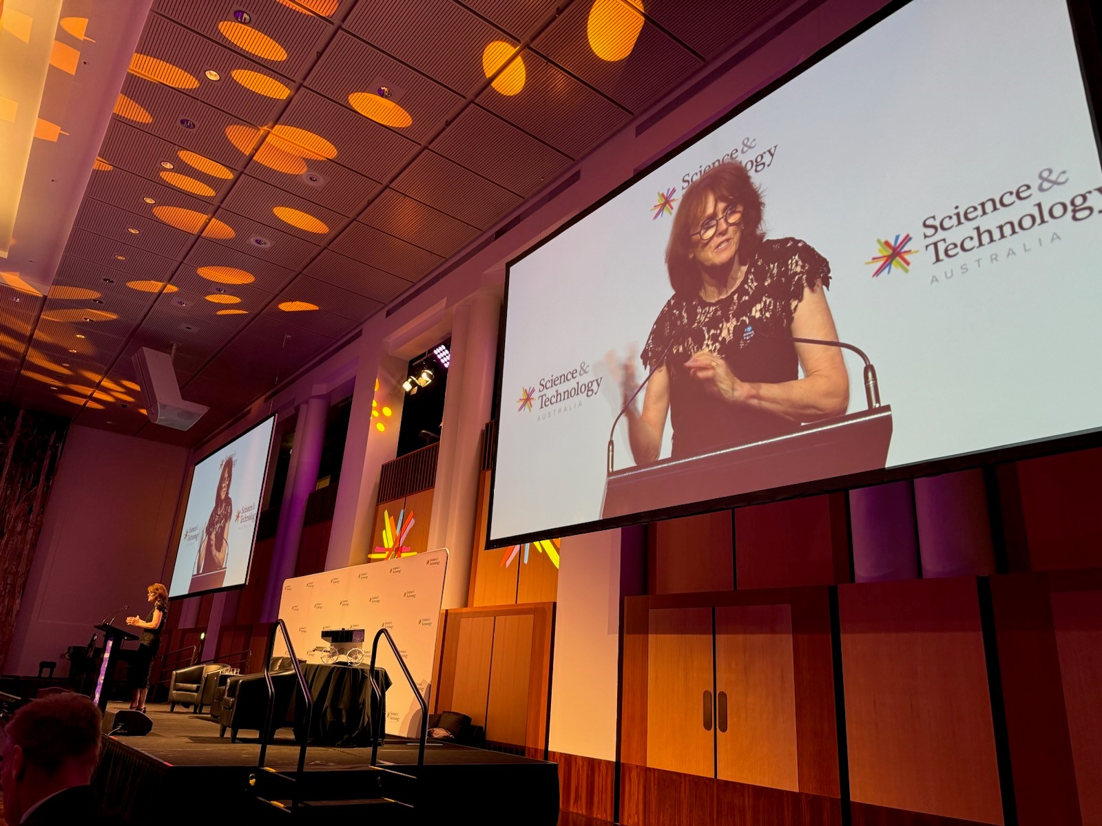 Dr Cathy Foley speaking at Science Meets Parliament 2024 Gala Dinner ...